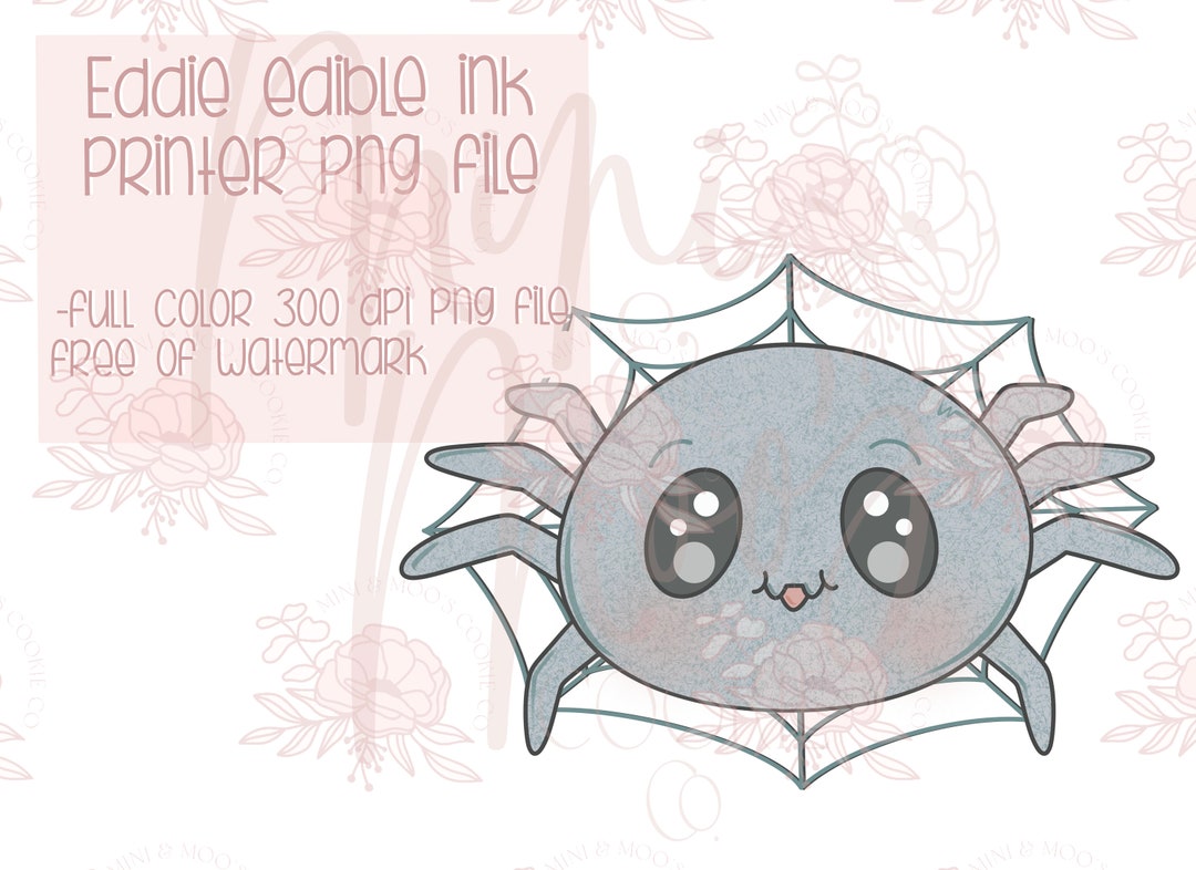 Chonky Spider Halloween Cookie Cutter PNG File for Edible Ink Printer ...