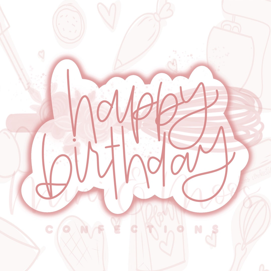 Happy Birthday Plaque Cookie Cutter - Etsy