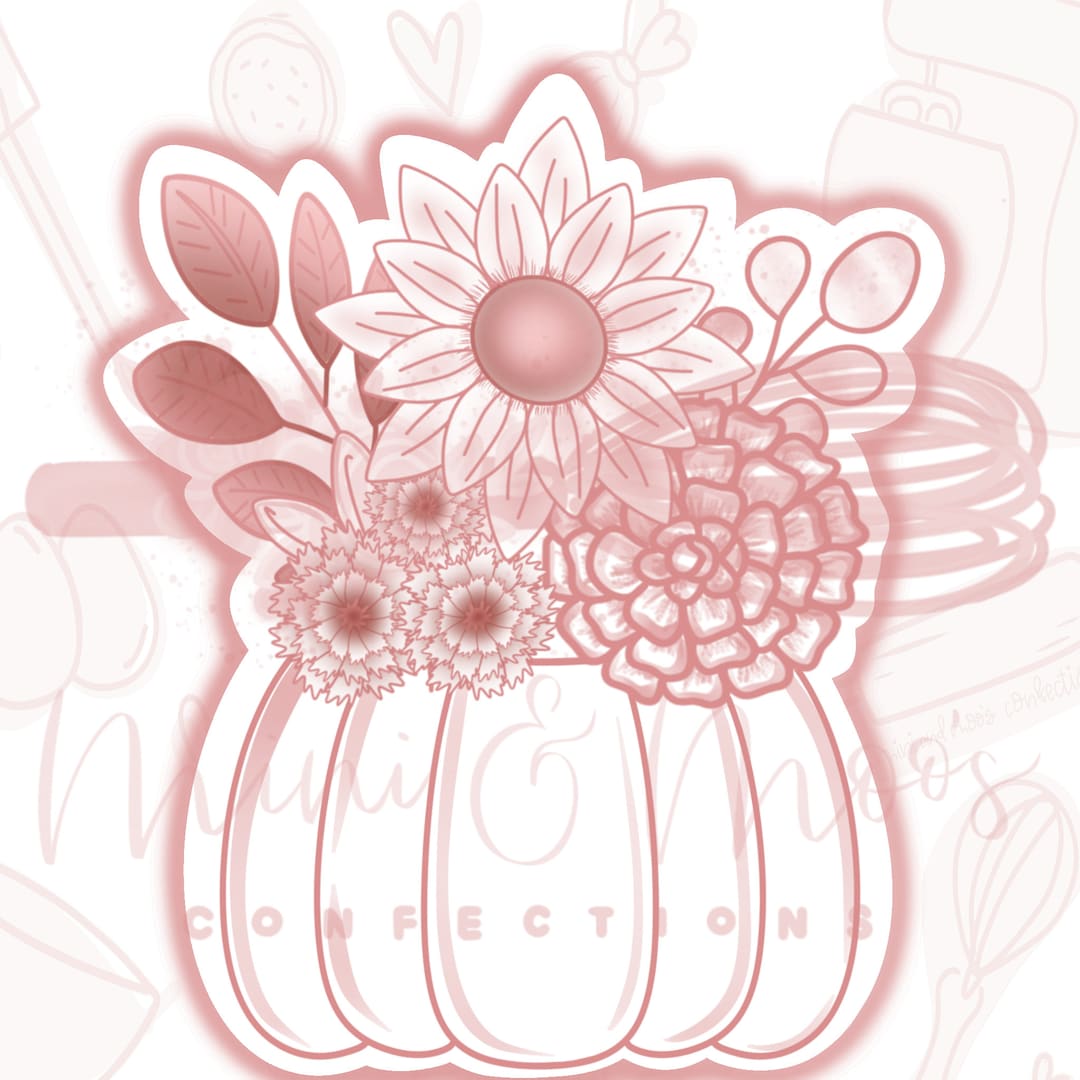 STL File-fall Harvest Bouquet Cookie Cutter Set - Etsy