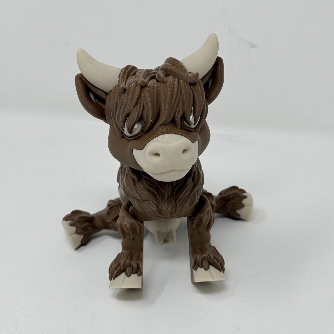 3D Printed Flexi Cow Toy: Articulated Fidget, Kids Collectible - Etsy
