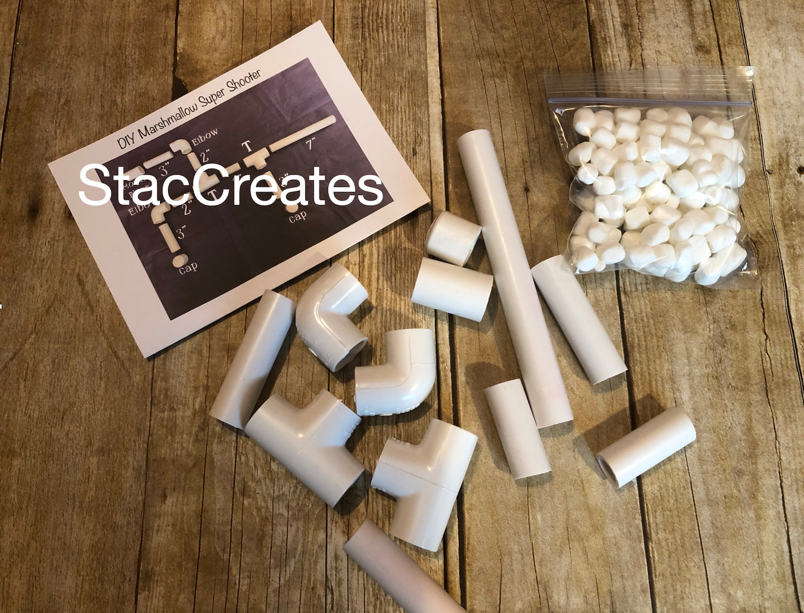 Marshmallow Super Shooter DIY Kit Marshmallow Shooter PVC Marshmallow ...