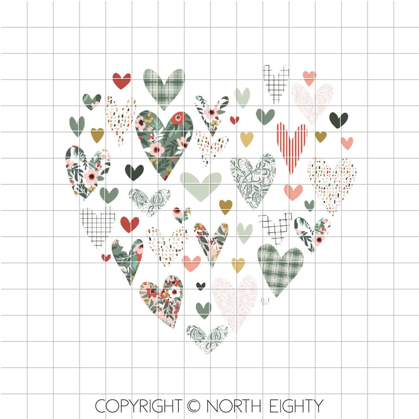 Hearts Sublimation Design Floral Heart Flowers Digital - Etsy