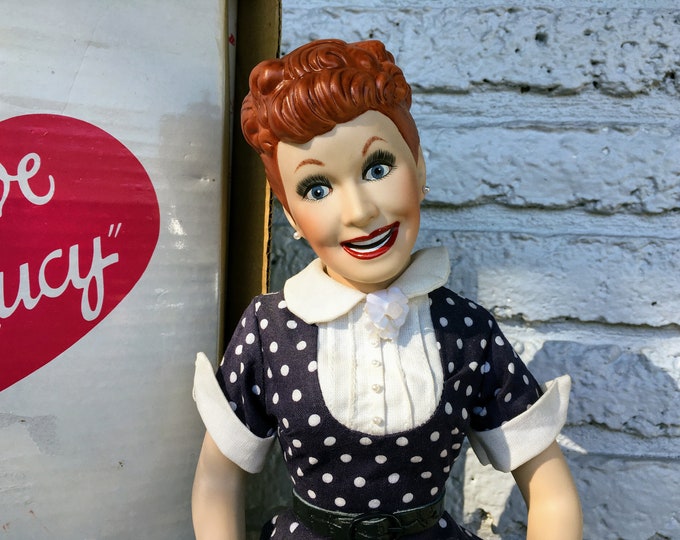 17" I Love Lucy Porcelain Doll Collectable Lucille Ball Prod Hamilton ...