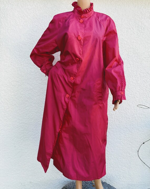 vintage fuchsia ruffle collar - Gem