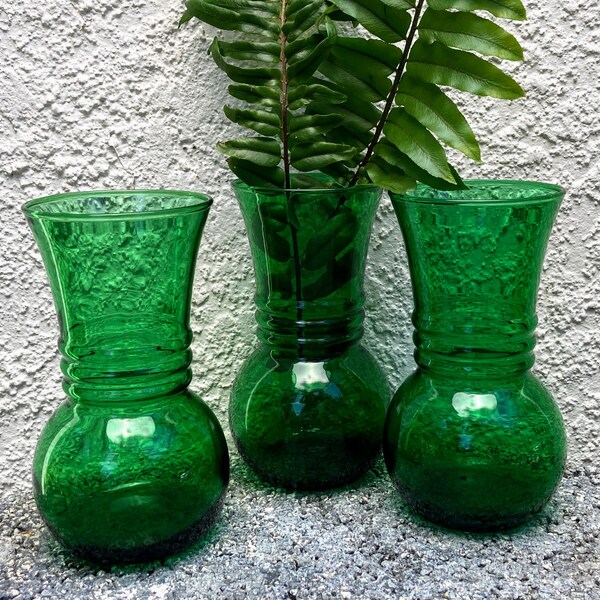 Green Glass Vase - Etsy