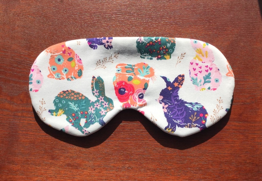 Oversized Sleep Mask/cotton Eye Mask /rabbit Bunny Sleep Mask/ Travel ...