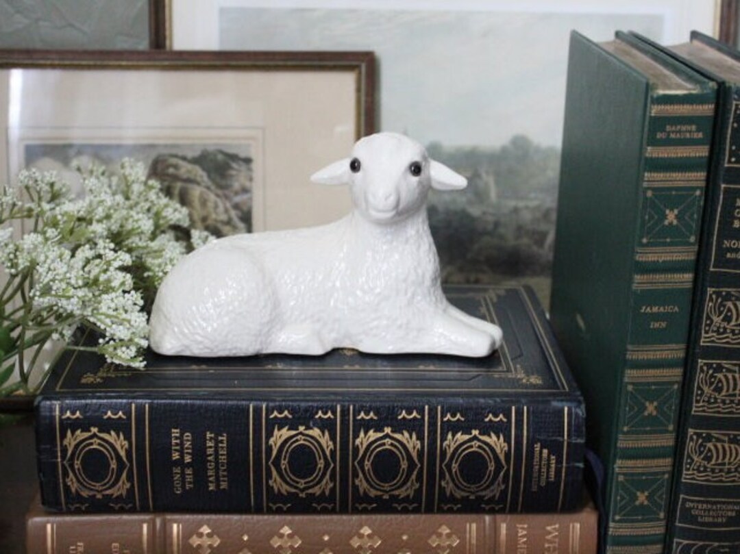 Vintage Bisque Lamb Figurine/sheep Figure/ English Cottage /french ...
