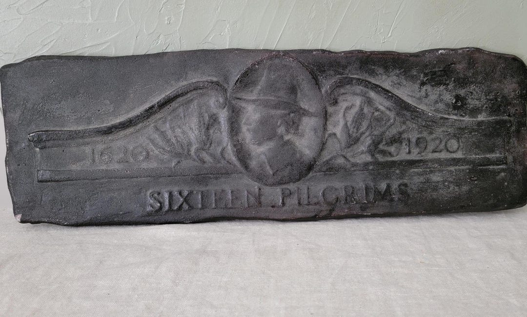 Vintage 1620 Sixteen Pilgrims 1920 Wall Plaque, Thanksgiving Decor, the ...