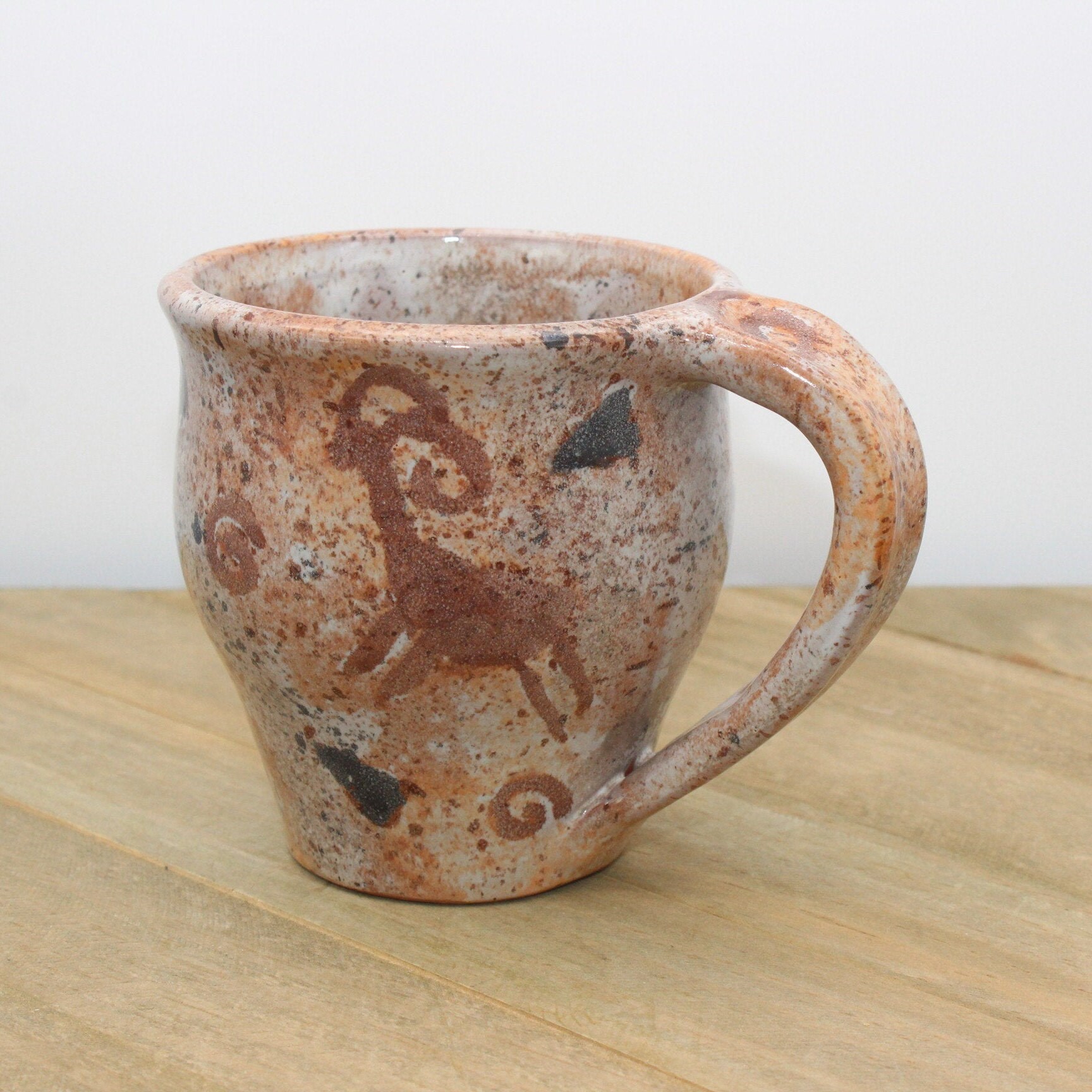 Vintage Earthenware Pottery Southwestern Mug/ Redware Mug/ | Etsy