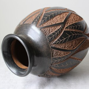 Vintage Large Leaf Vase Vessel Signed Vladimir Norori Nicaragua Pottery ...