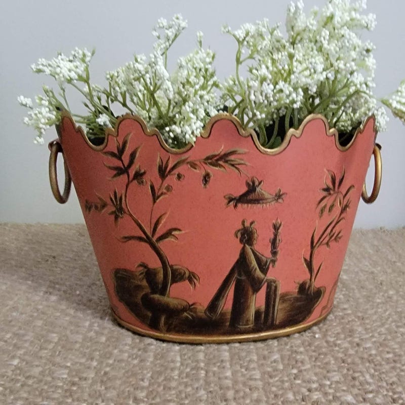 Tole Cachepot - Etsy