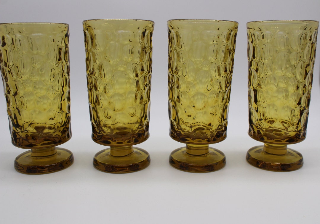 Vintage Fostoria Yellow Goblets/ Pebble Beach Lemon Twist by - Etsy