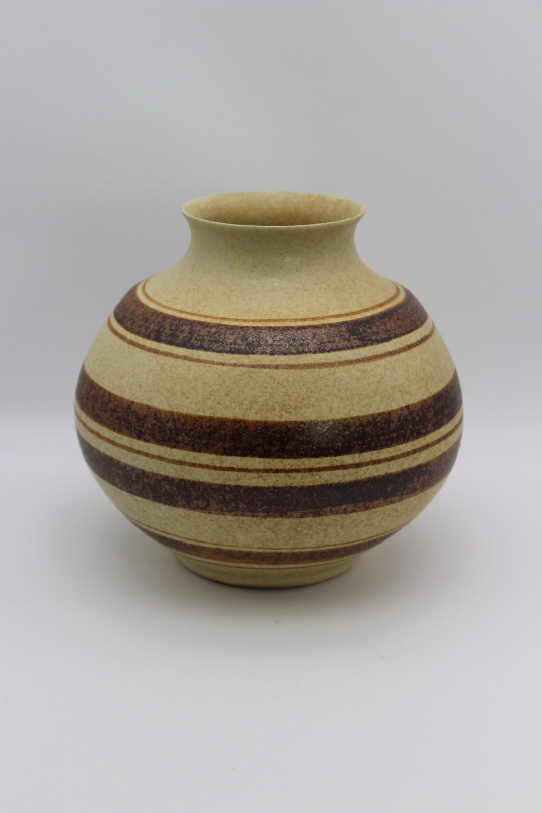 MCM Stoneware Pottery Vase, Pottery Jar, BOHO Decor, Mid Century Decor ...