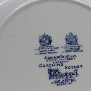 Vintage Coaching Scenes by JOHNSON BROS Dinner Plate sold Individually ...