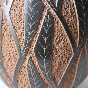 Vintage Large Leaf Vase Vessel Signed Vladimir Norori Nicaragua Pottery ...