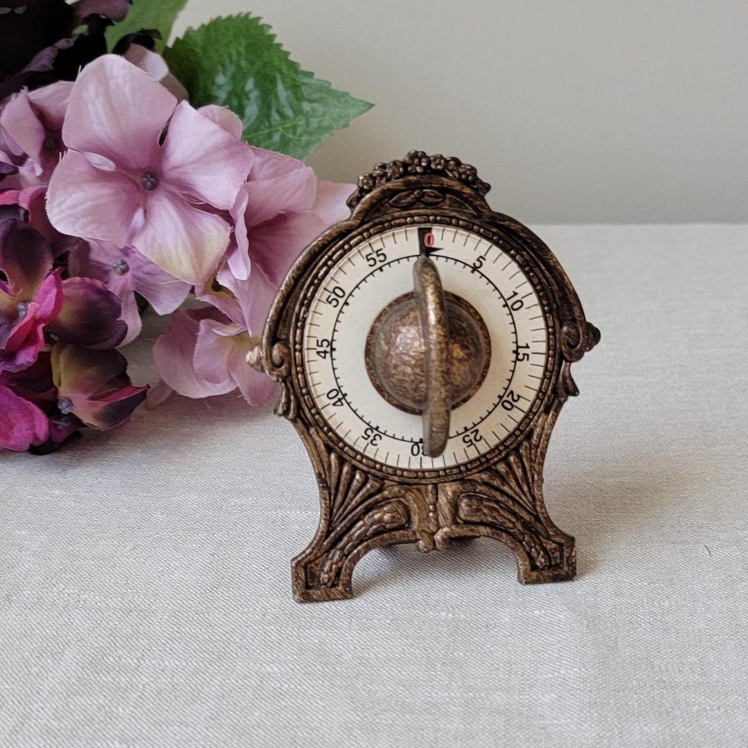Victorian Style Antique Gold Ornate Kitchen Timer, Decorative Kitchen ...