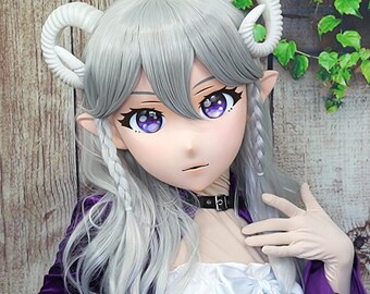 Horns Elf Original Kigurumi Mask Animegao One-of-a-kind, in Stock - Etsy