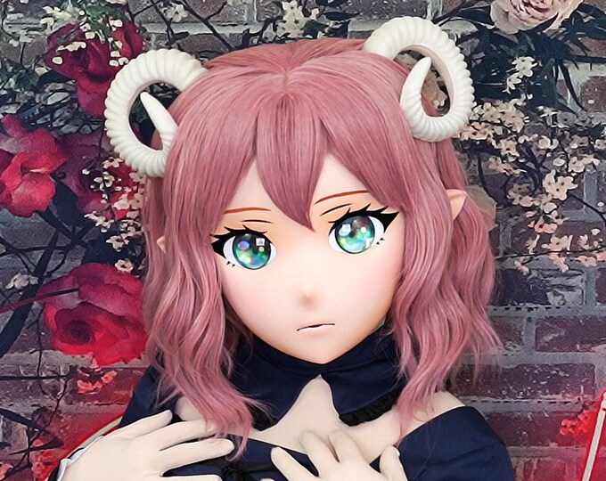 Horns Elf Original Kigurumi Mask Animegao One-of-a-kind, in Stock - Etsy