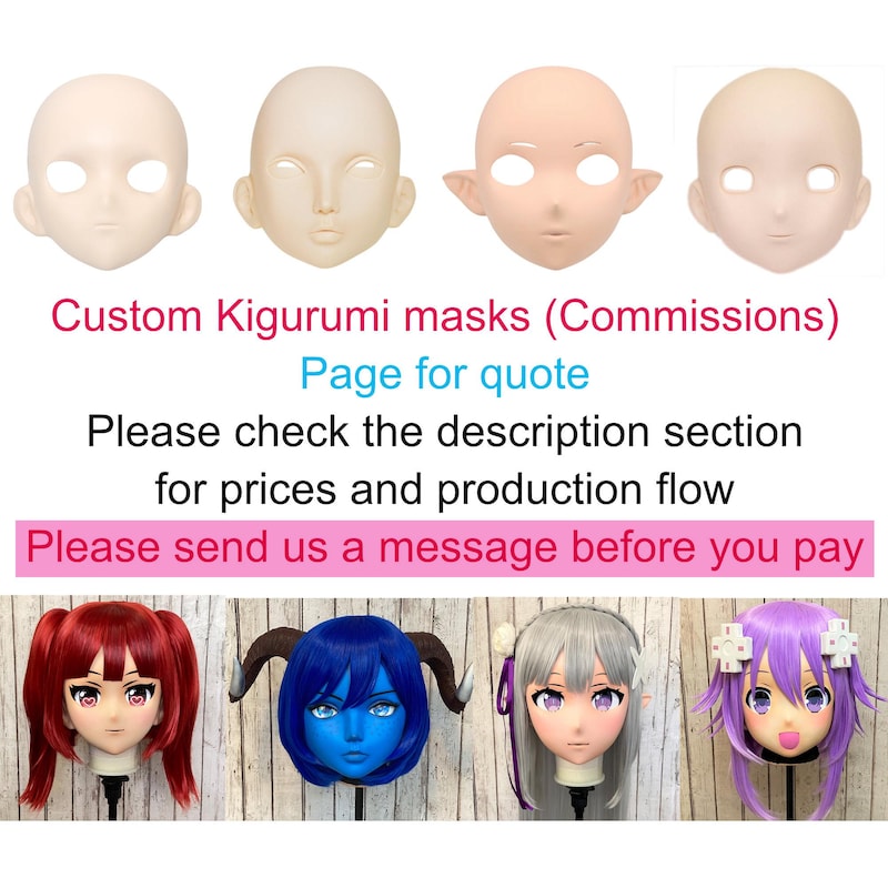 Kigurumi Mask Animegao - Etsy