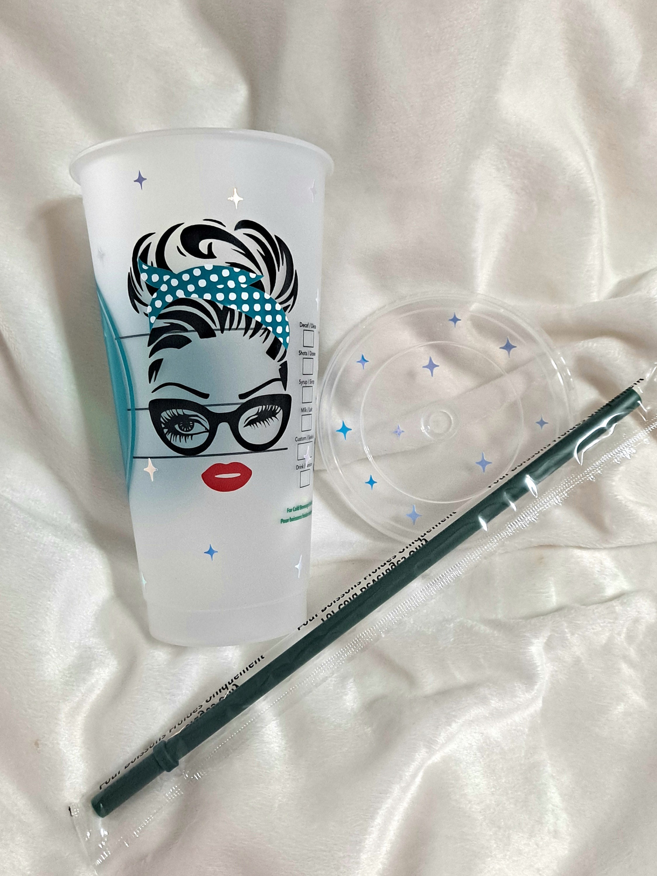 Messy Bun Starbucks Cold Cups - Etsy