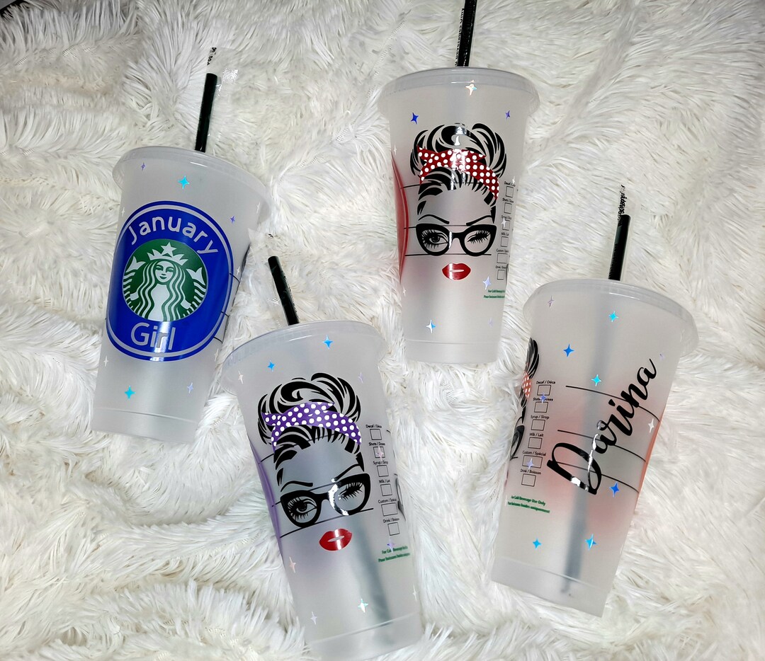 Messy Bun Starbucks Cold Cups - Etsy
