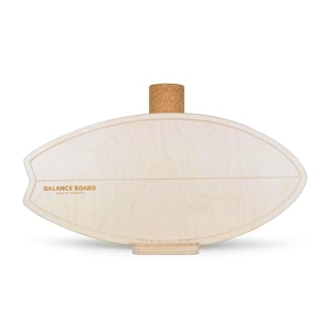 Simple Surfer Balance Board: Natural Wood, Smooth Cork Roller ...