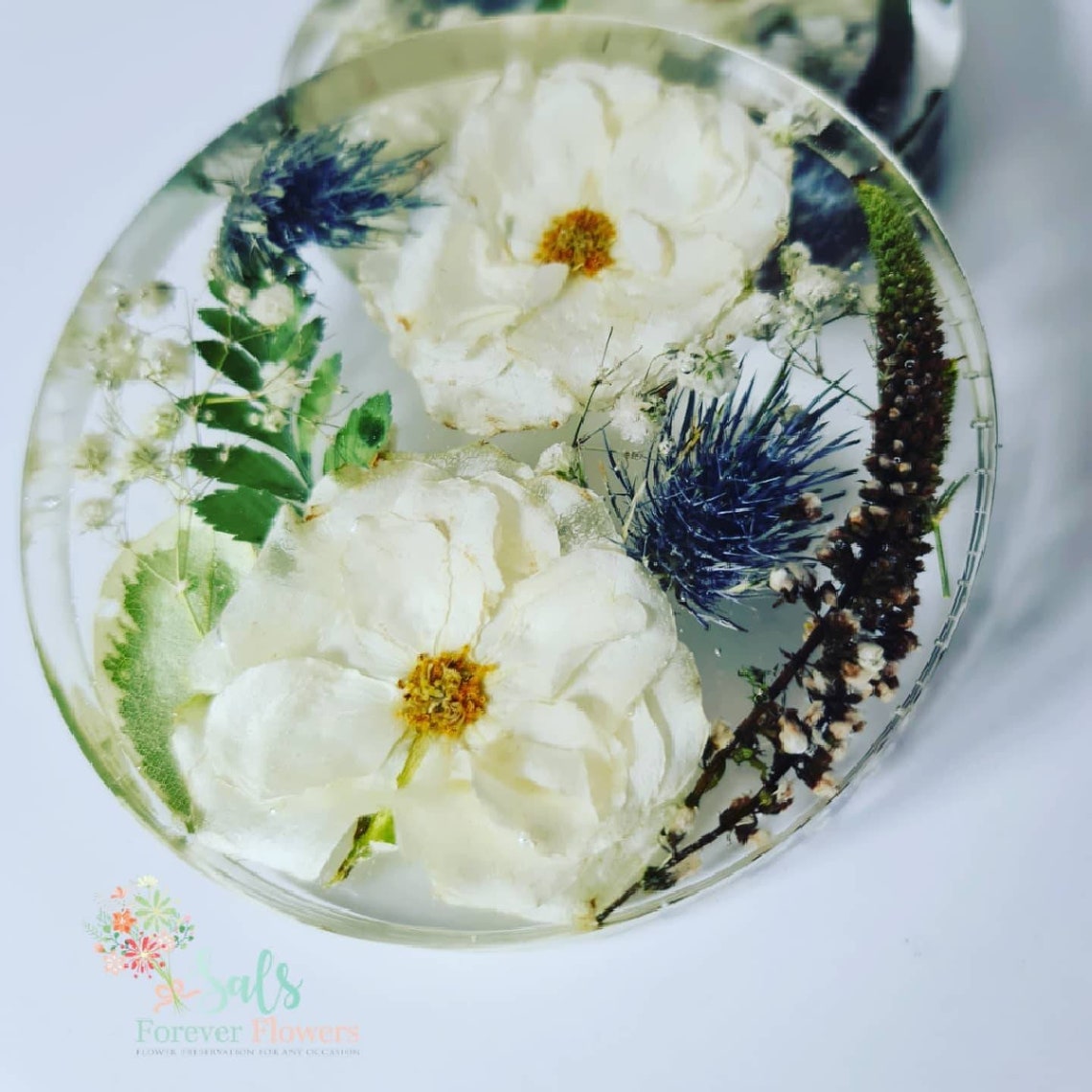 CUSTOM MADE Flower Preservation Coasters Funeral Flower | Etsy