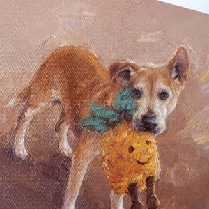 Mini Pet Portrait: Custom Hand-painted Dog Memorial Art (4x4) - Etsy