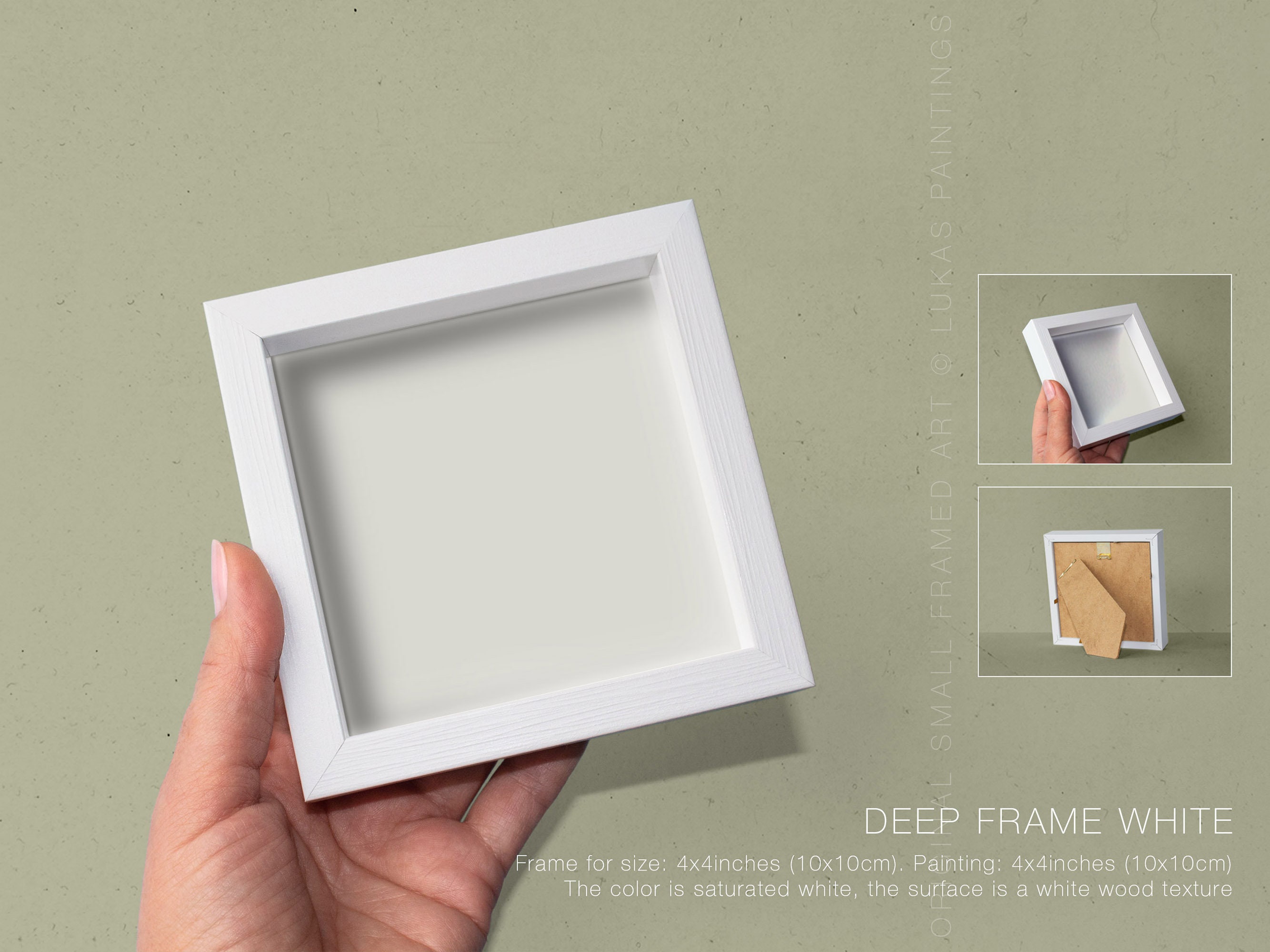 Small Frame for 4x4 Art, Small Art Frames, 4x4 Photo Frame, Small Frame ...