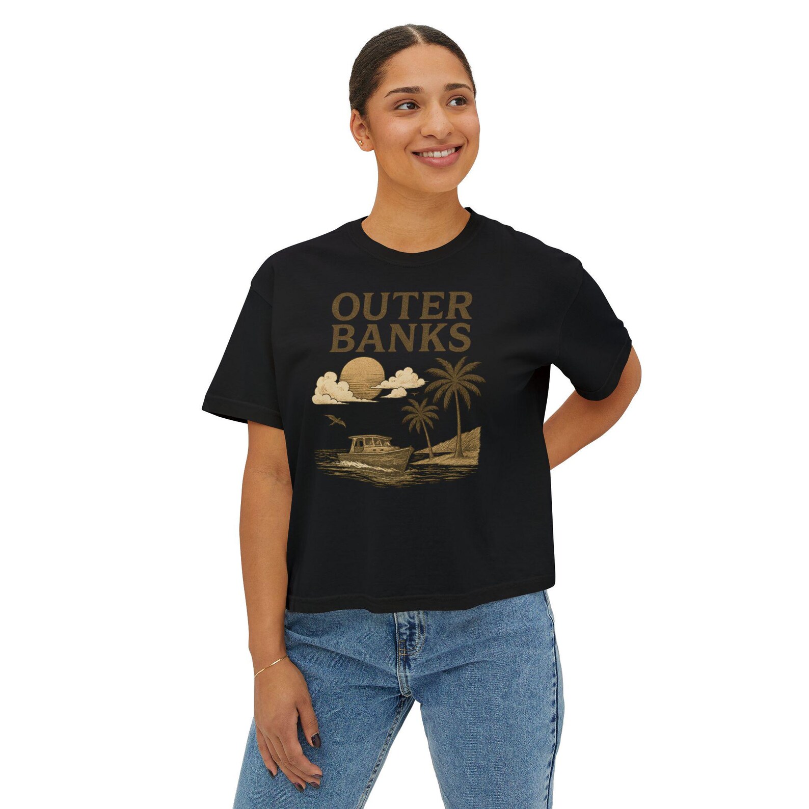 Boxy Tee Outer Banks Merchandise, Women's T-shirt Gift, Outer Banks ...