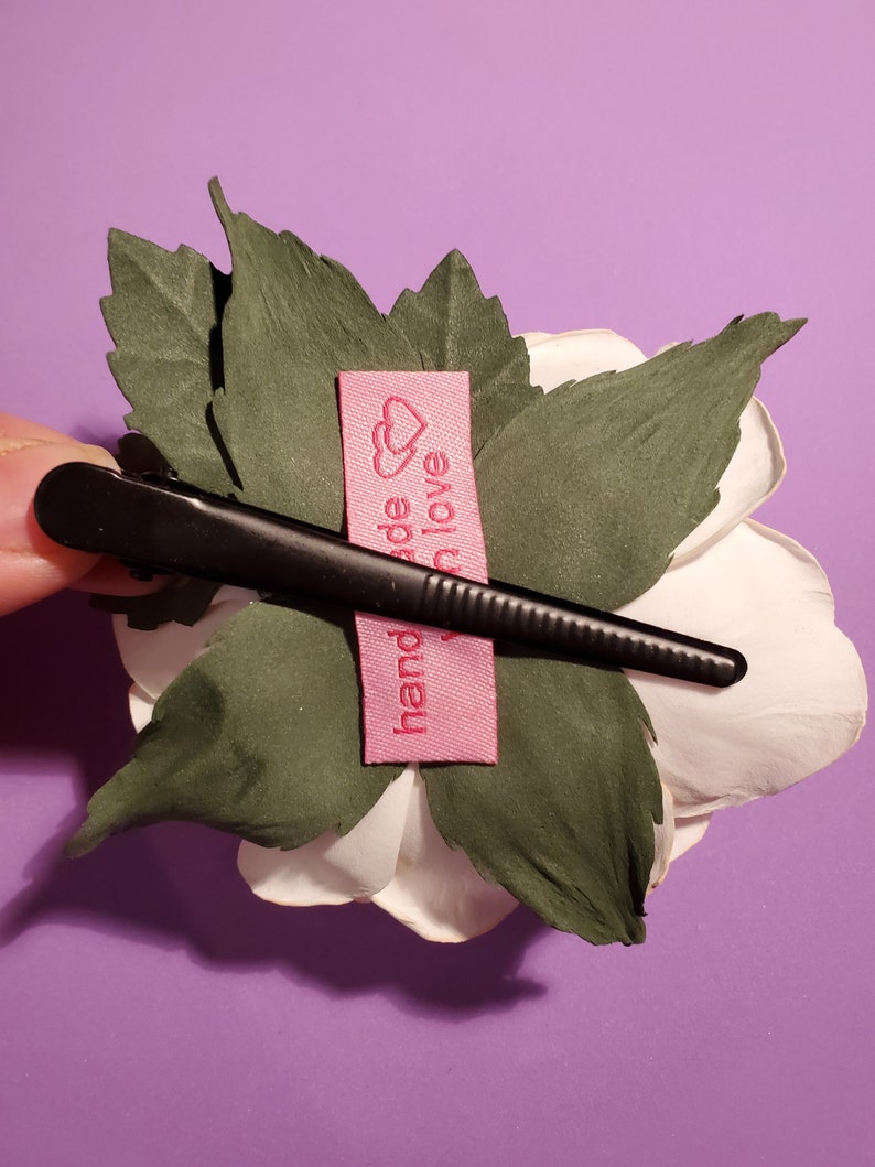 Gorgeous White Rose Hair Clip | Etsy