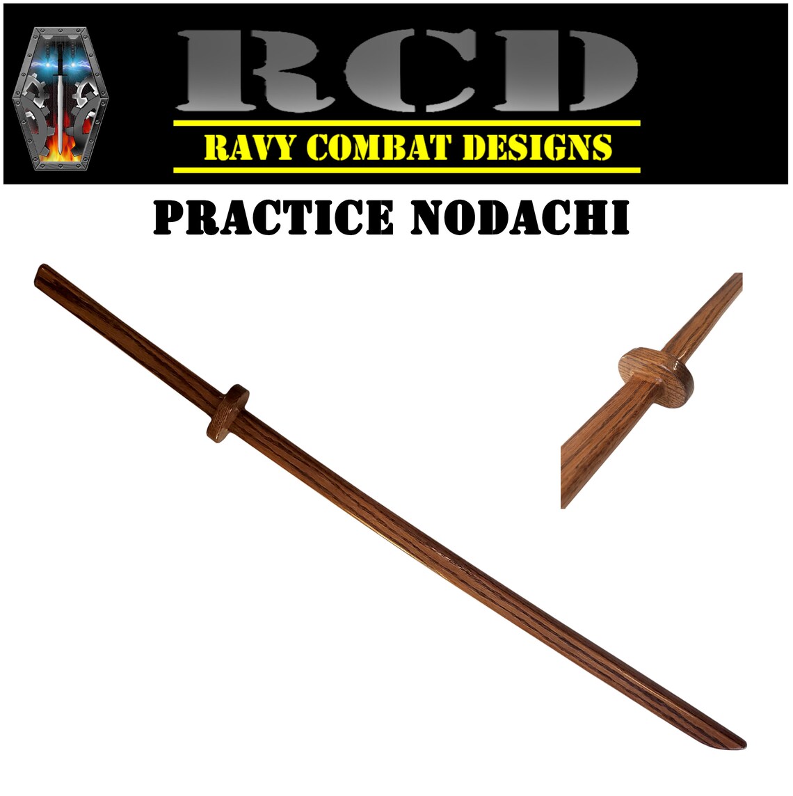 Practice Nodachi 4ft Wooden Battle Ready Bokken Waster Samurai | Etsy