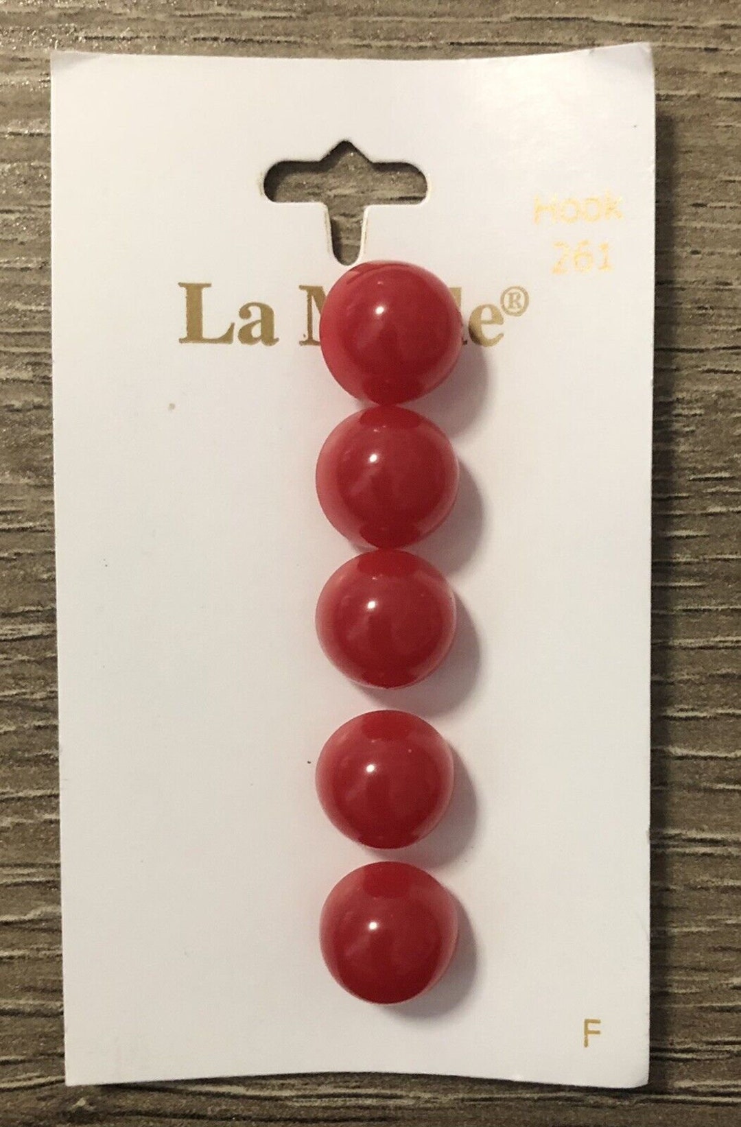 La Mode Red Dome Shaped Button Pack of 5 - Shank - 11mm Hook 261 - Etsy ...