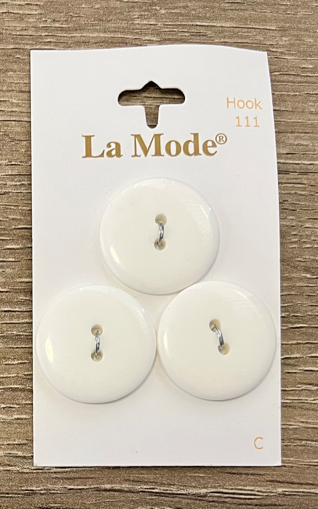 La Mode White Round Button 2 Holes Pack of 3 - 22mm - Hook 111 - Etsy