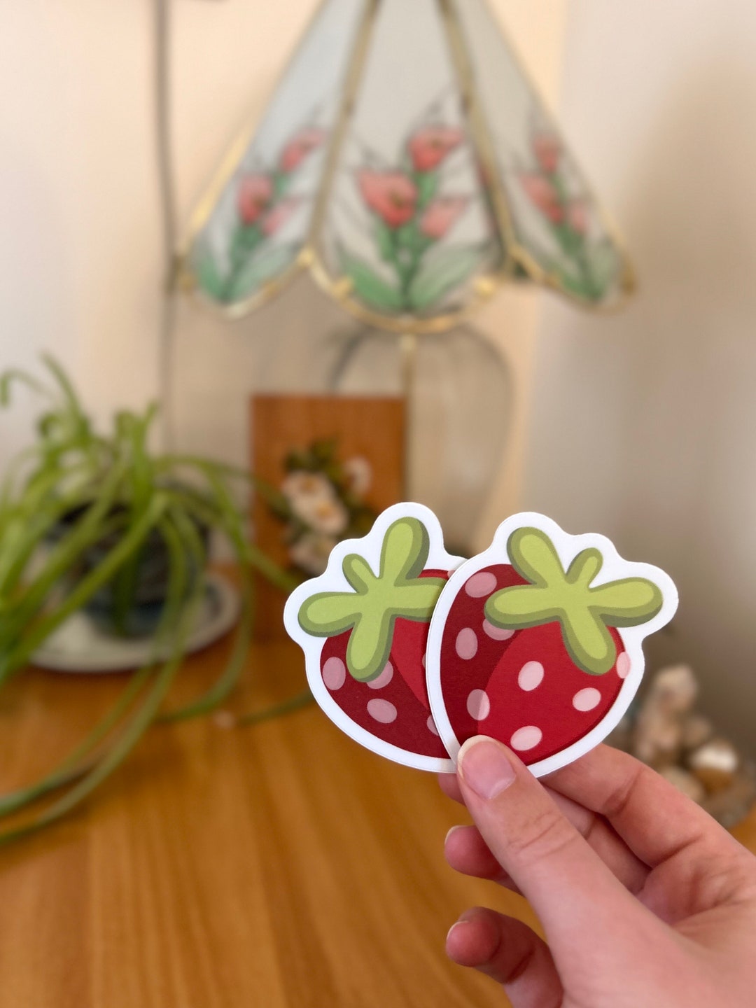 Cute Cartoon Strawberry Vinyl Sticker /weatherproof Sticker for Car ...