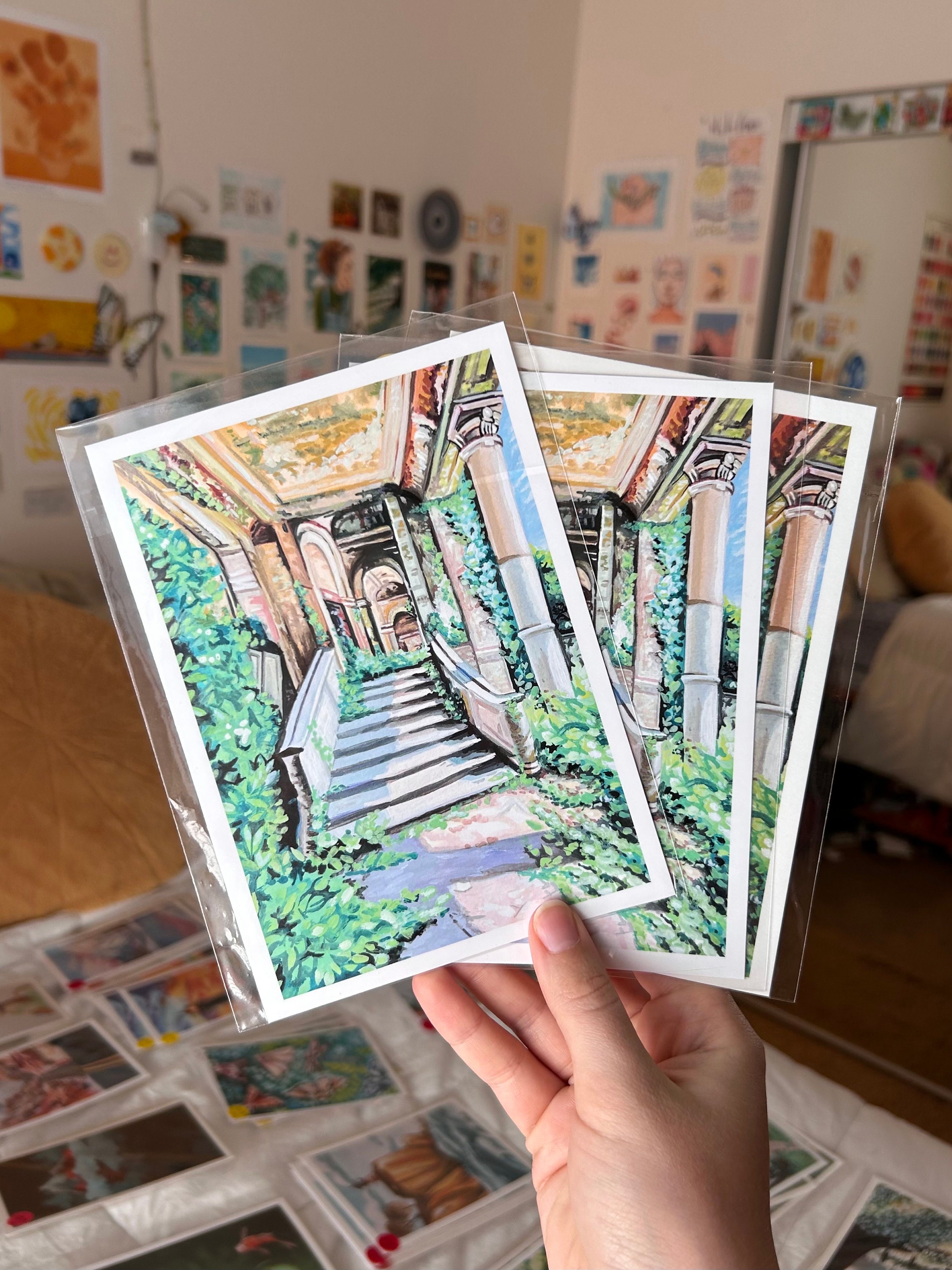 Overgrown Colosseum Gouache Painting Art Print - Etsy