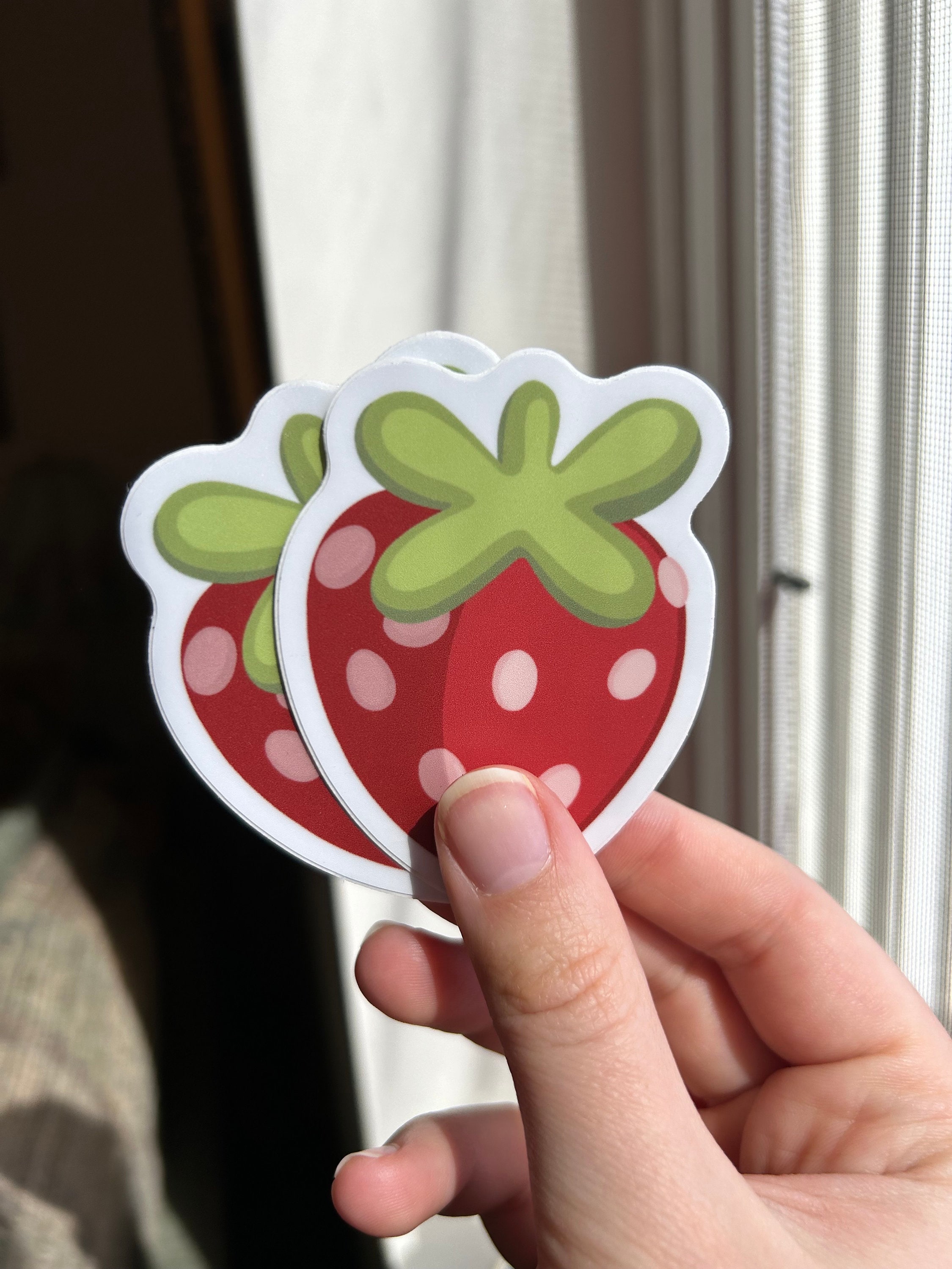 Cute Cartoon Strawberry Vinyl Sticker /weatherproof Sticker for Car ...