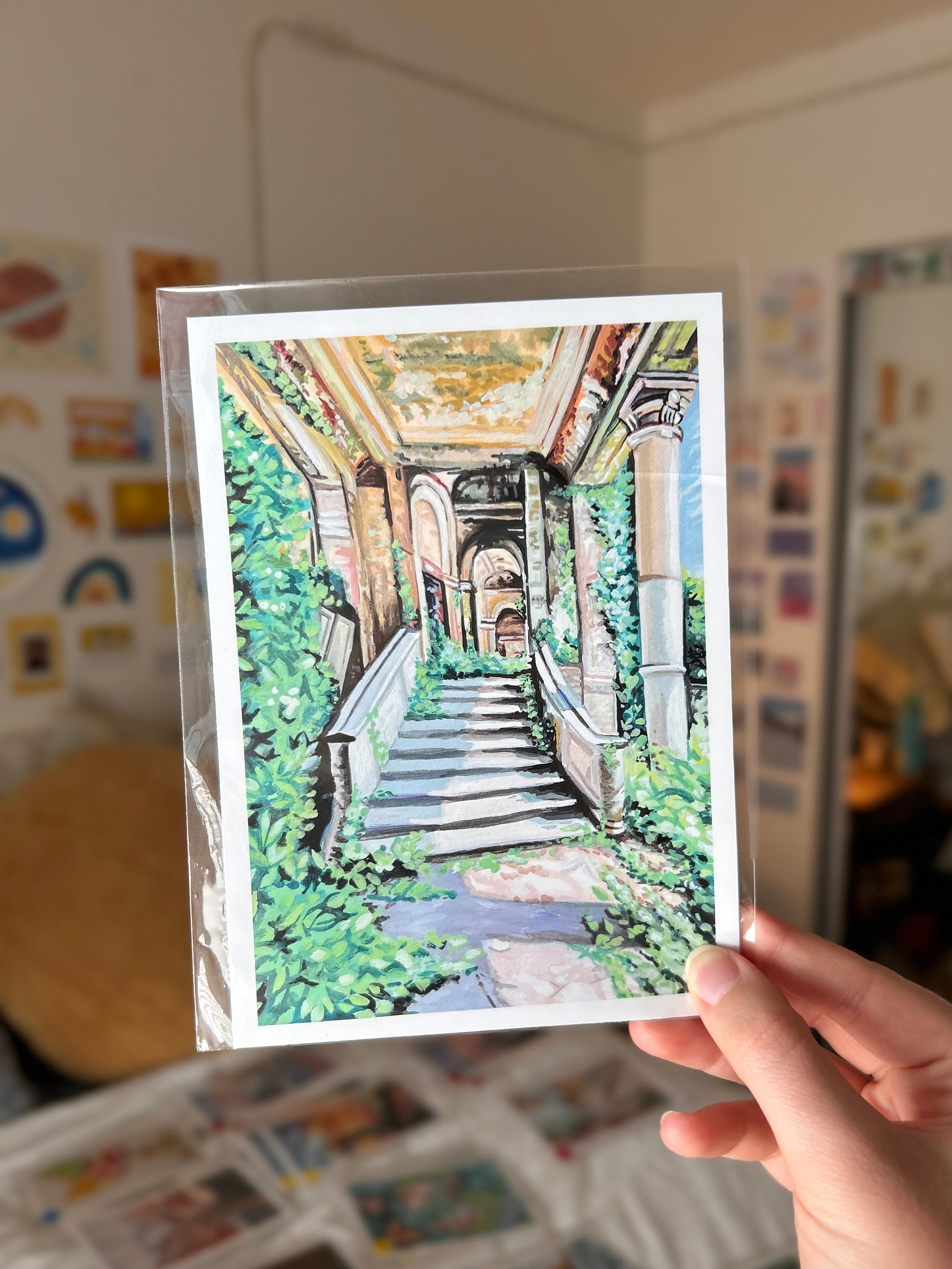 Overgrown Colosseum Gouache Painting Art Print - Etsy