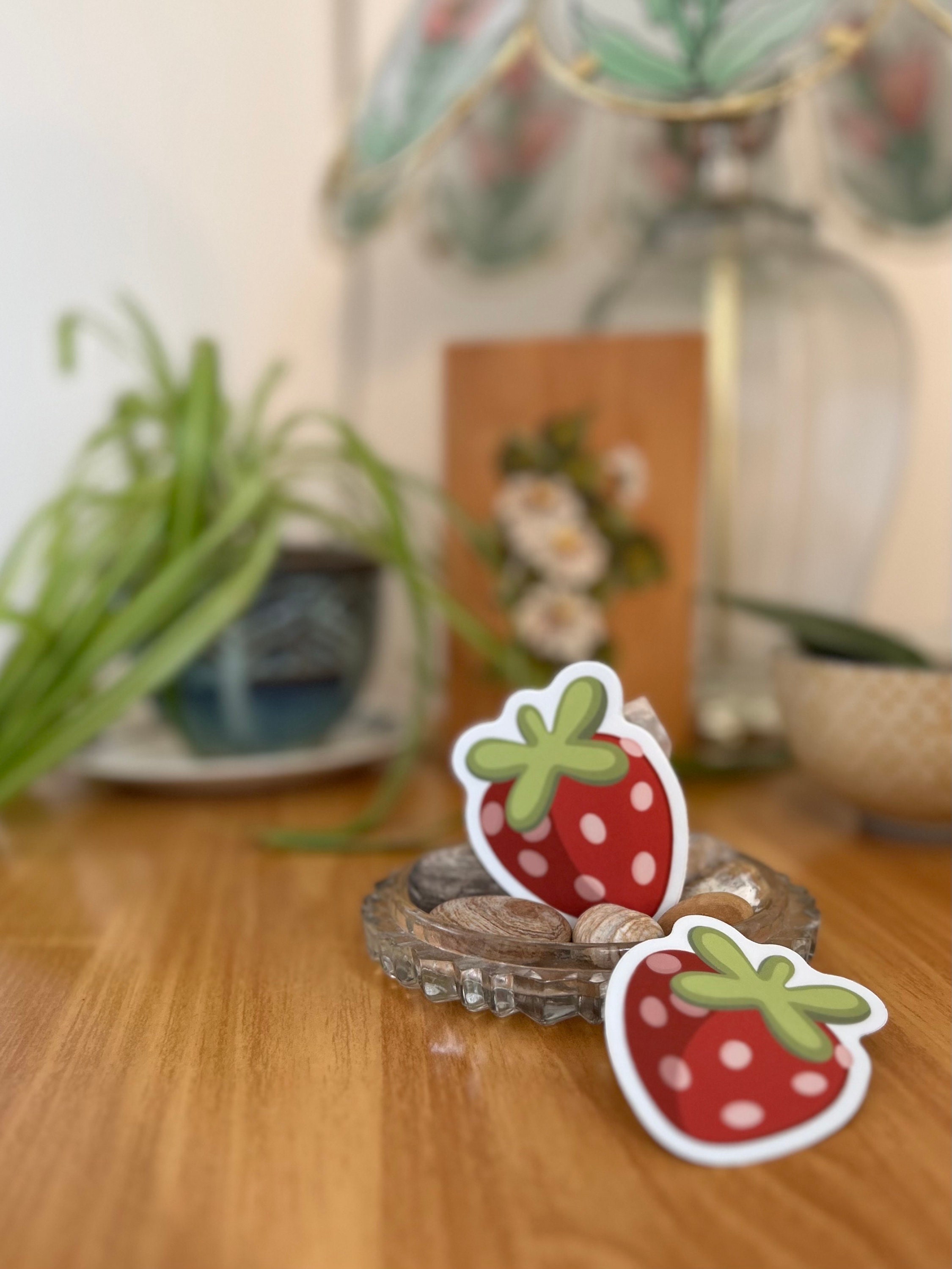 Cute Cartoon Strawberry Vinyl Sticker /weatherproof Sticker for Car ...