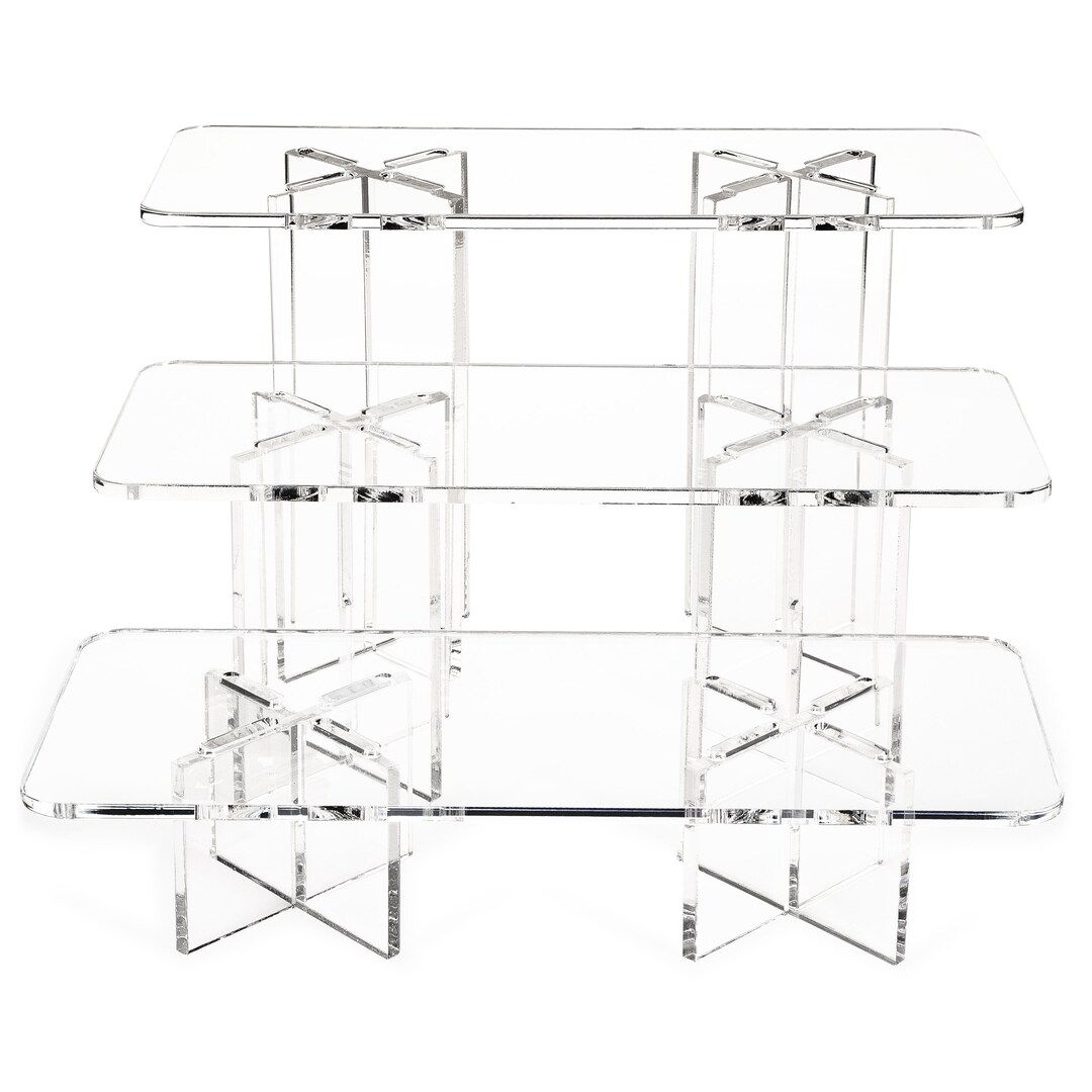 Clear Choice, 3 Acrylic Rectangle Disassemble Riser Display Stand ...