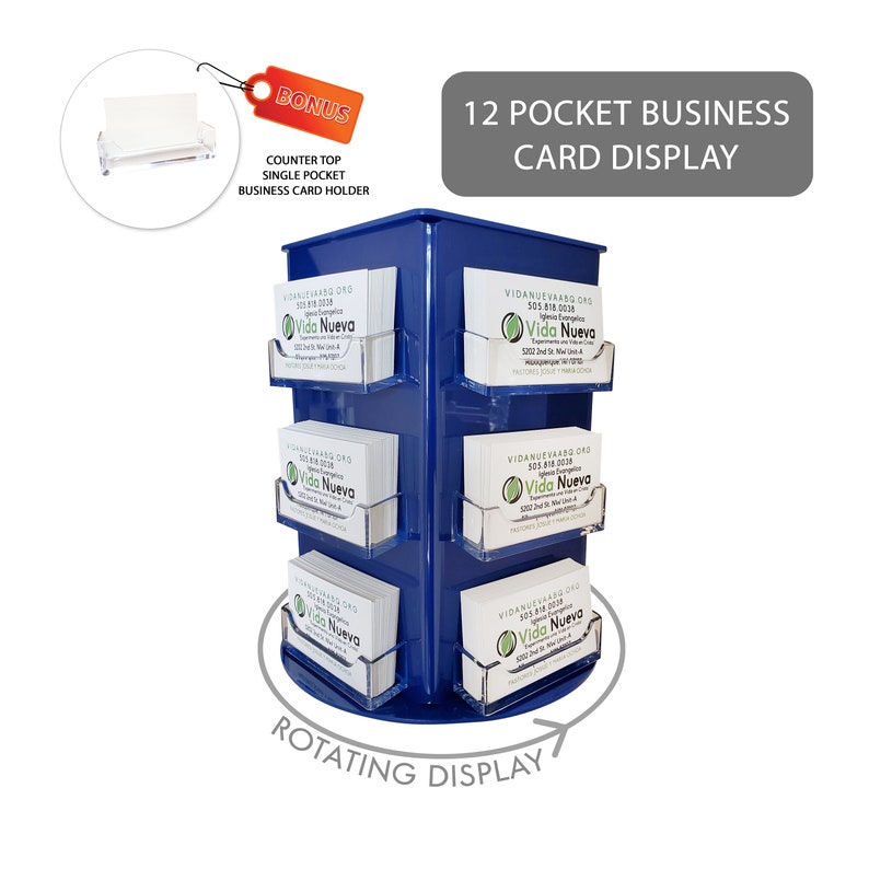 Clear Choice Deluxe Rotating Business Card Display | Great for Medical ...
