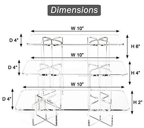 Clear Choice 3 Acrylic Rectangle Disassemble Riser Display - Etsy