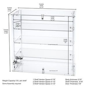 Clear Choice Acrylic Display Case With Shelves and Locking Door ...