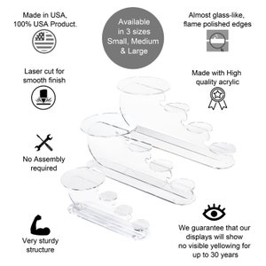 Clear Choice,4 Step Acrylic Riser Display Stand W/easel | Multipurpose ...