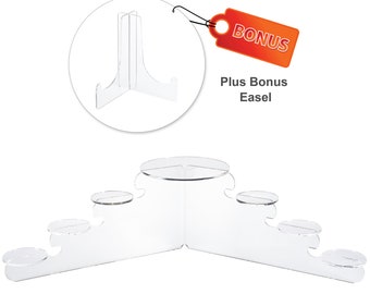 Clear Choice,4 Step Acrylic Riser Display Stand W/easel Multipurpose ...