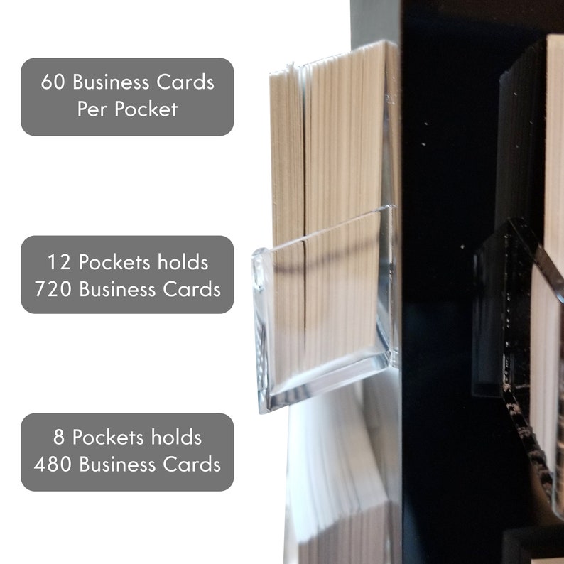 Clear Choice Deluxe Rotating Business Card Display | Great for Medical ...