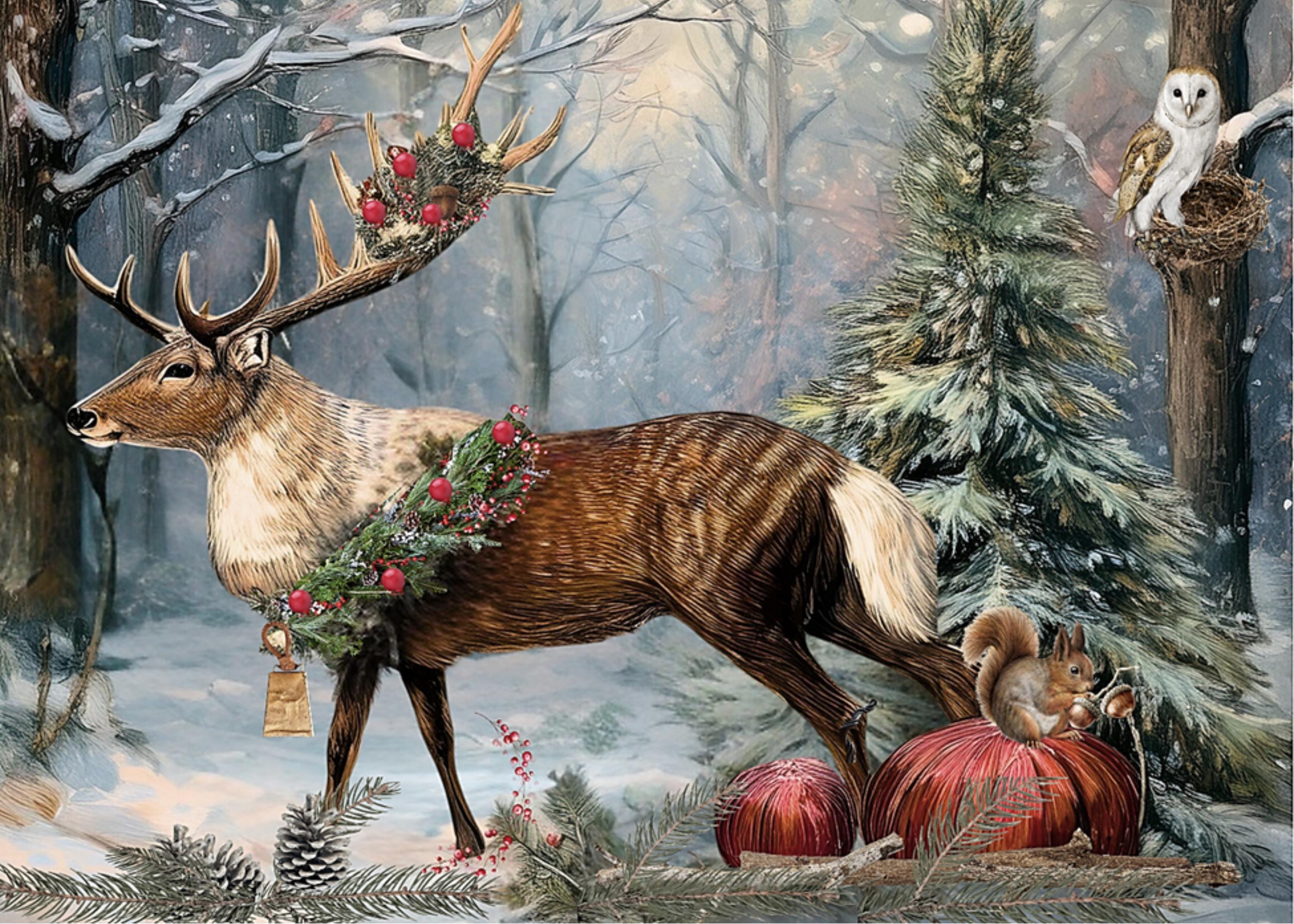 Whisper of Winter – Woodland Deer Holiday Collection - Etsy