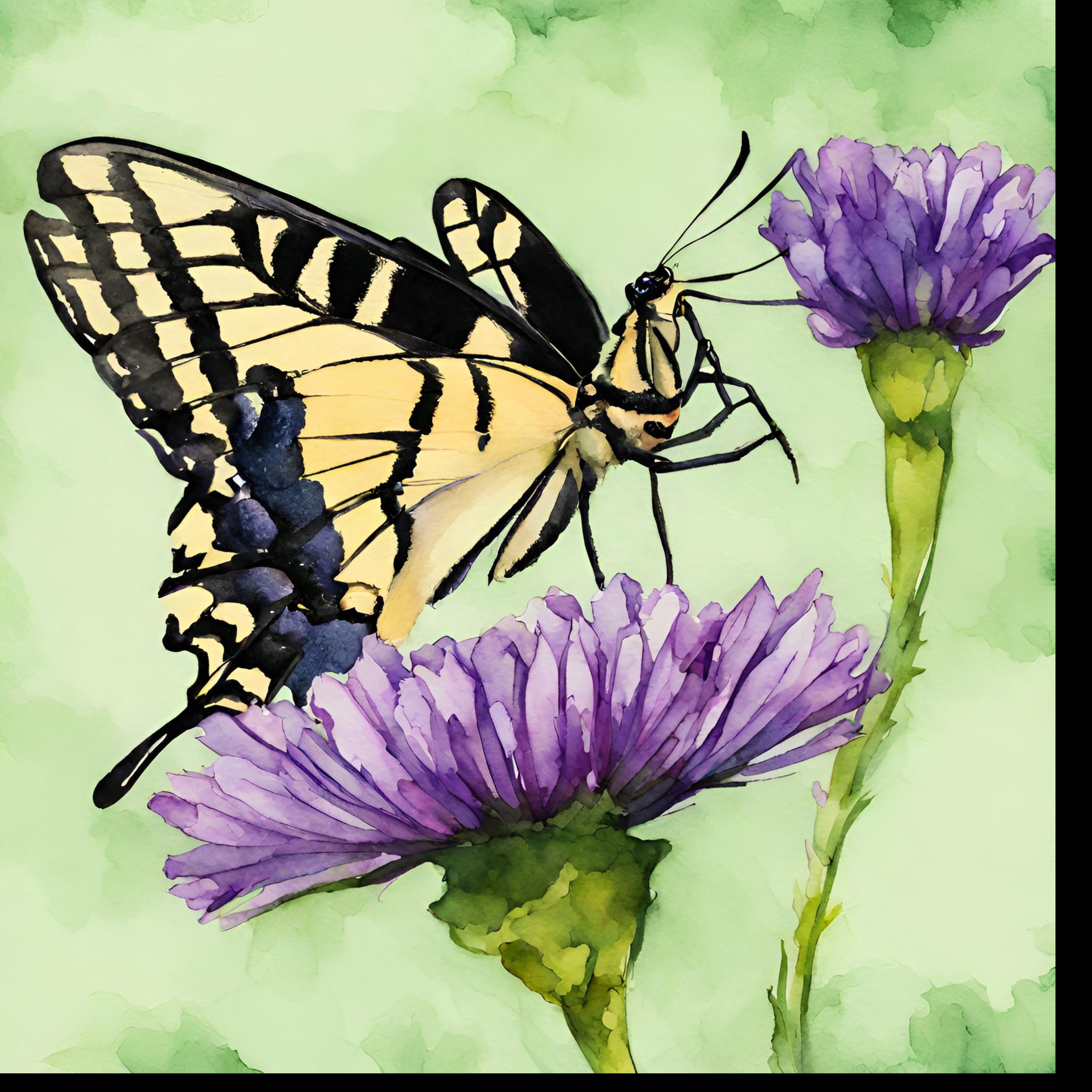 Notecards: Set of 10-watercolor Style Butterfly and Botanical Art - Etsy