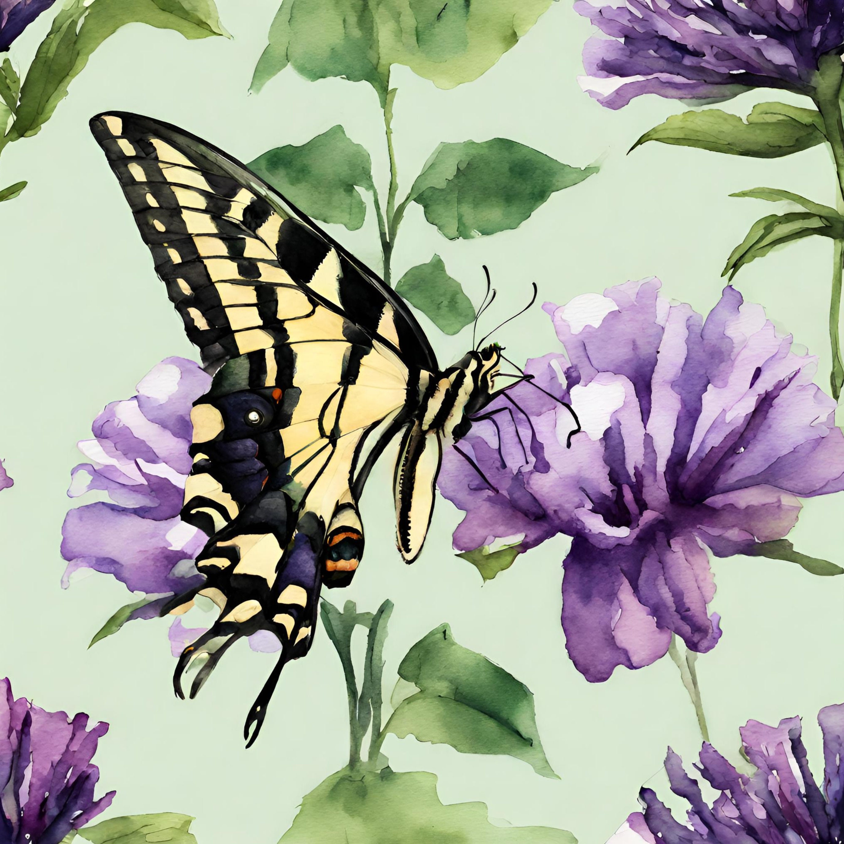 Notecards: Set of 10-watercolor Style Butterfly and Botanical Art - Etsy