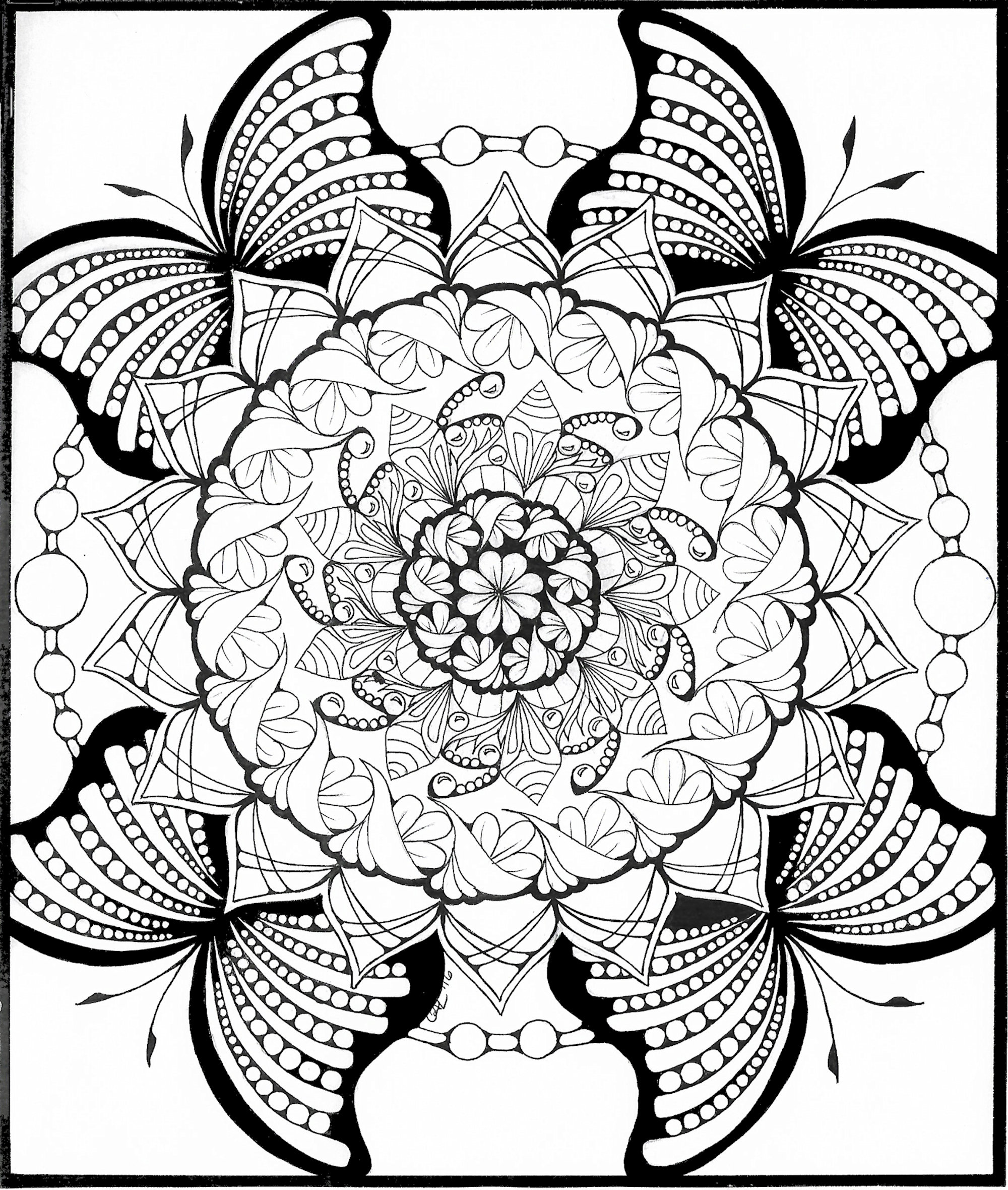 Nine Printable Mandala Coloring Pages - All Hand Drawn - Etsy